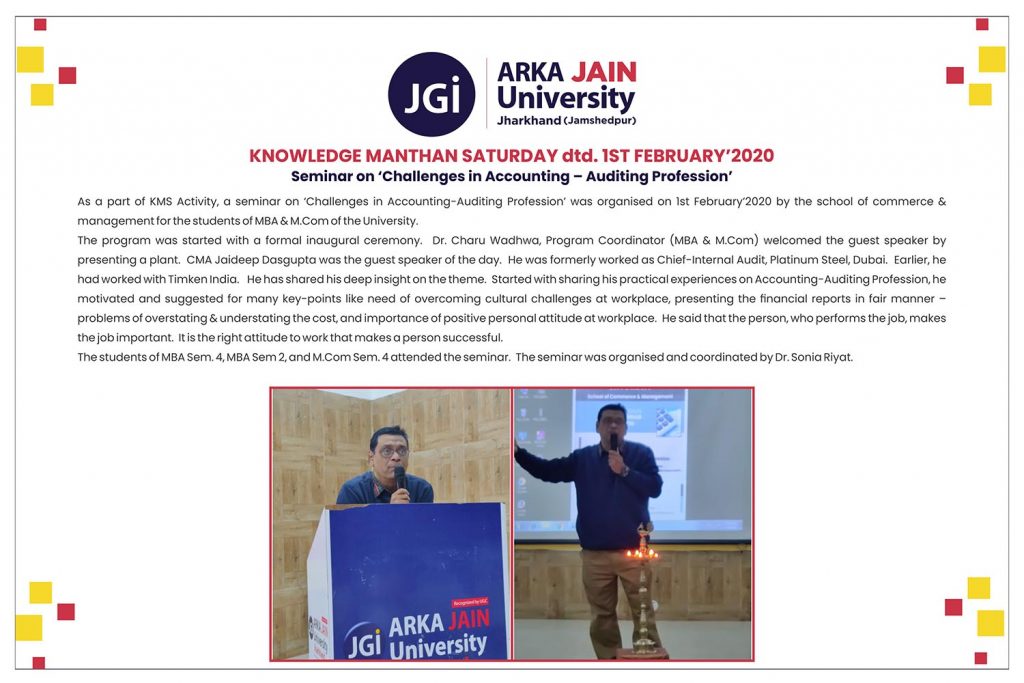 Accounting-Auditing Profession – ARKA JAIN UNIVERSITY