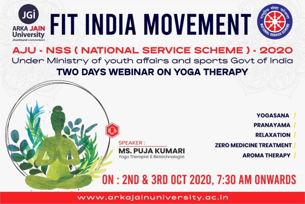 Fit India Movement : AJU NSS 2020 – ARKA JAIN UNIVERSITY