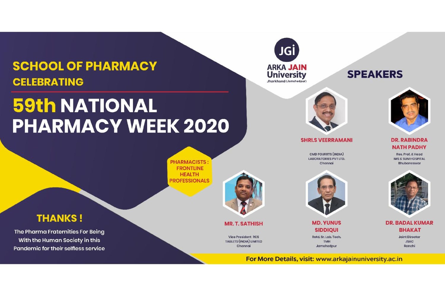 59th National Pharmacy Week – ARKA JAIN UNIVERSITY